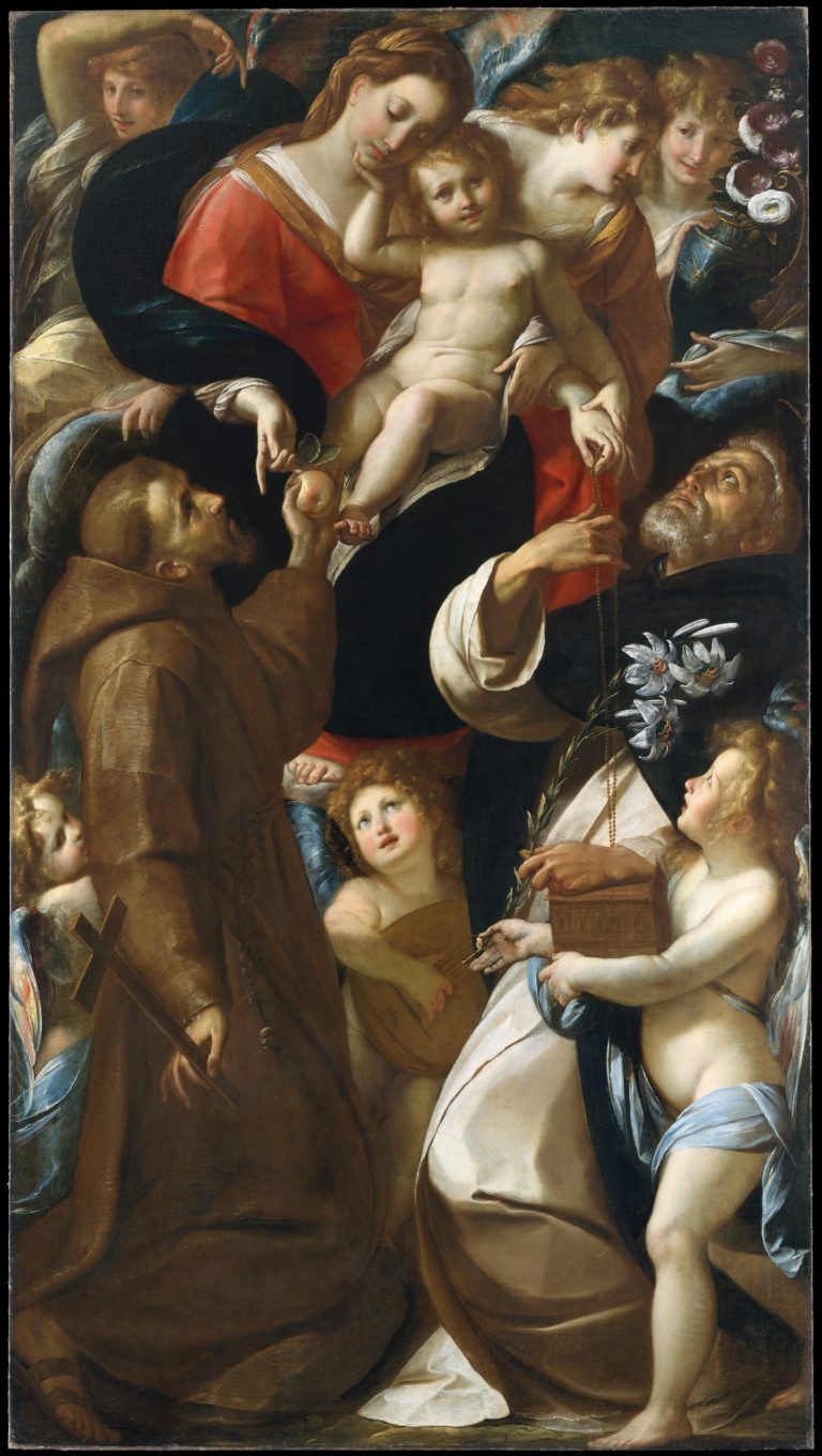 Madonna and Child with Saints Francis and Dominic and Angels | Nicholas ...
