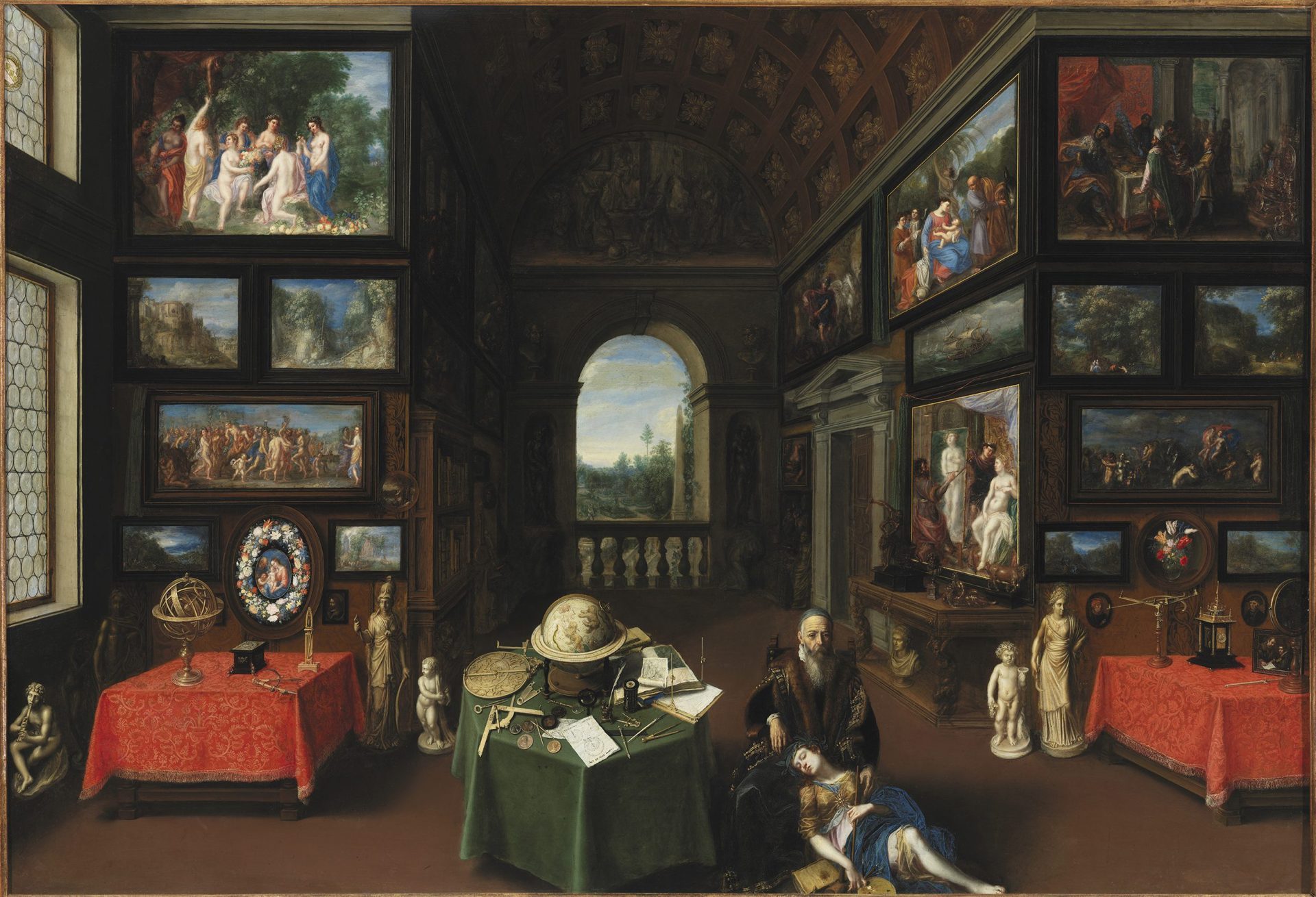 Anonymous 17th century Flemish painter / The Interior of The Linder ...