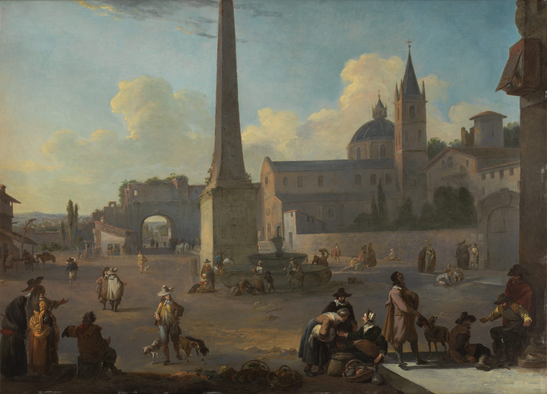 Johannes Lingelbach / View of Piazza del Popolo | Nicholas Hall
